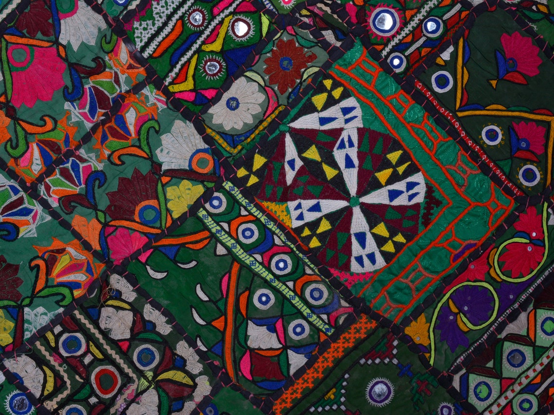 Arazzo patchwork indiano fatto a mano arazzo da parete | Etsy