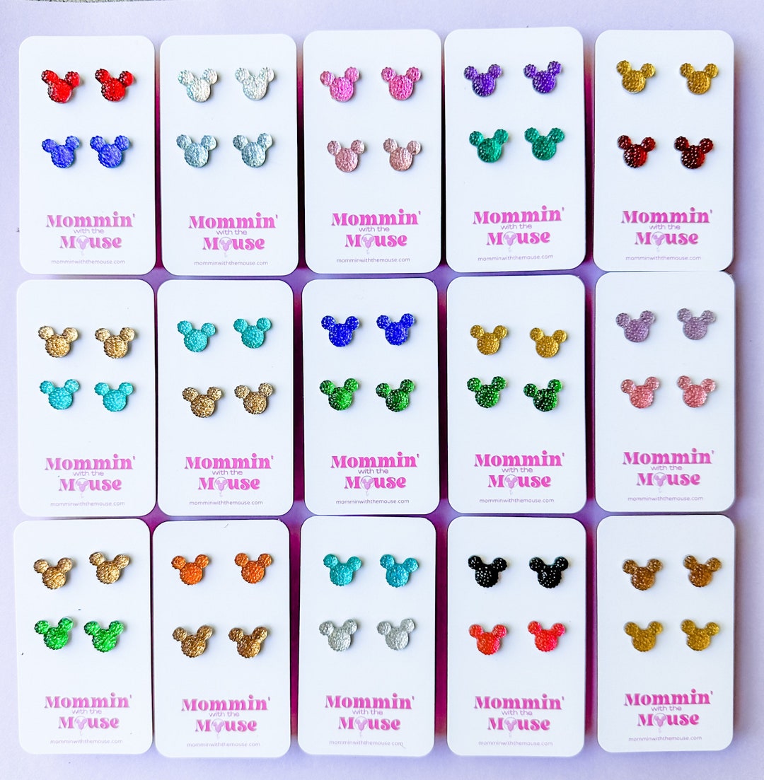 Princess Sparkle Stud Set | Mickey Earrings | Disney Earrings - Etsy