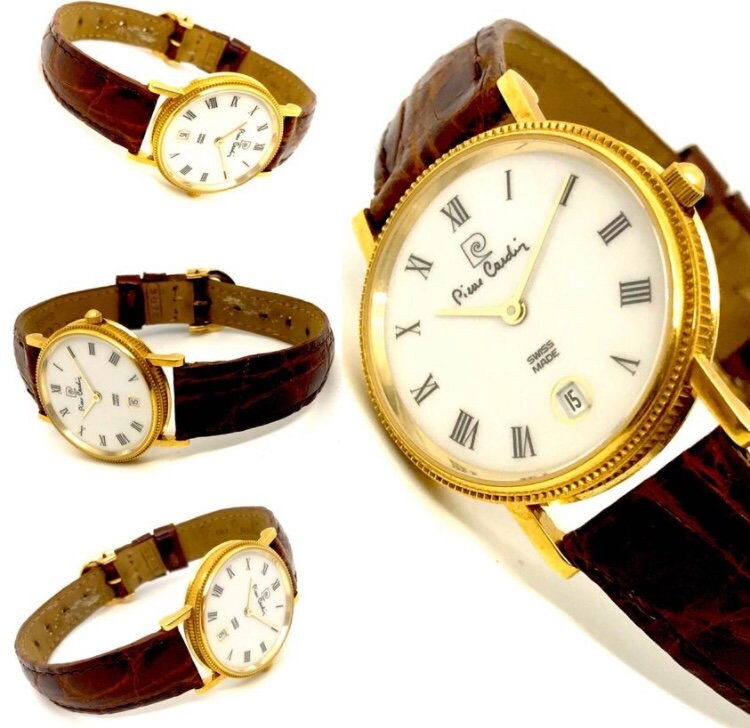 18k Gold Pierre Cardin Swiss Made Watch N.O.S - Etsy