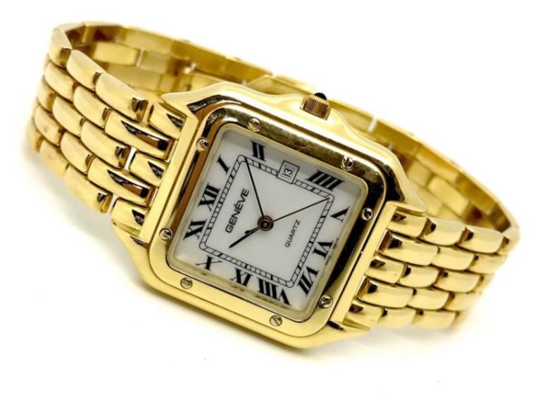 14K Gold Geneve Men Watch Waterproof - Etsy