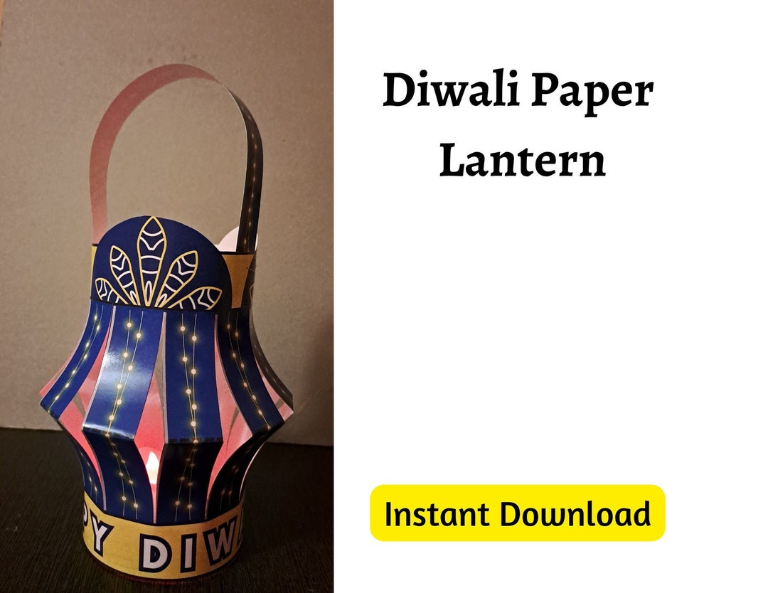 Diwali Printable Paper Lantern, Indian Festival, Instant Download ...