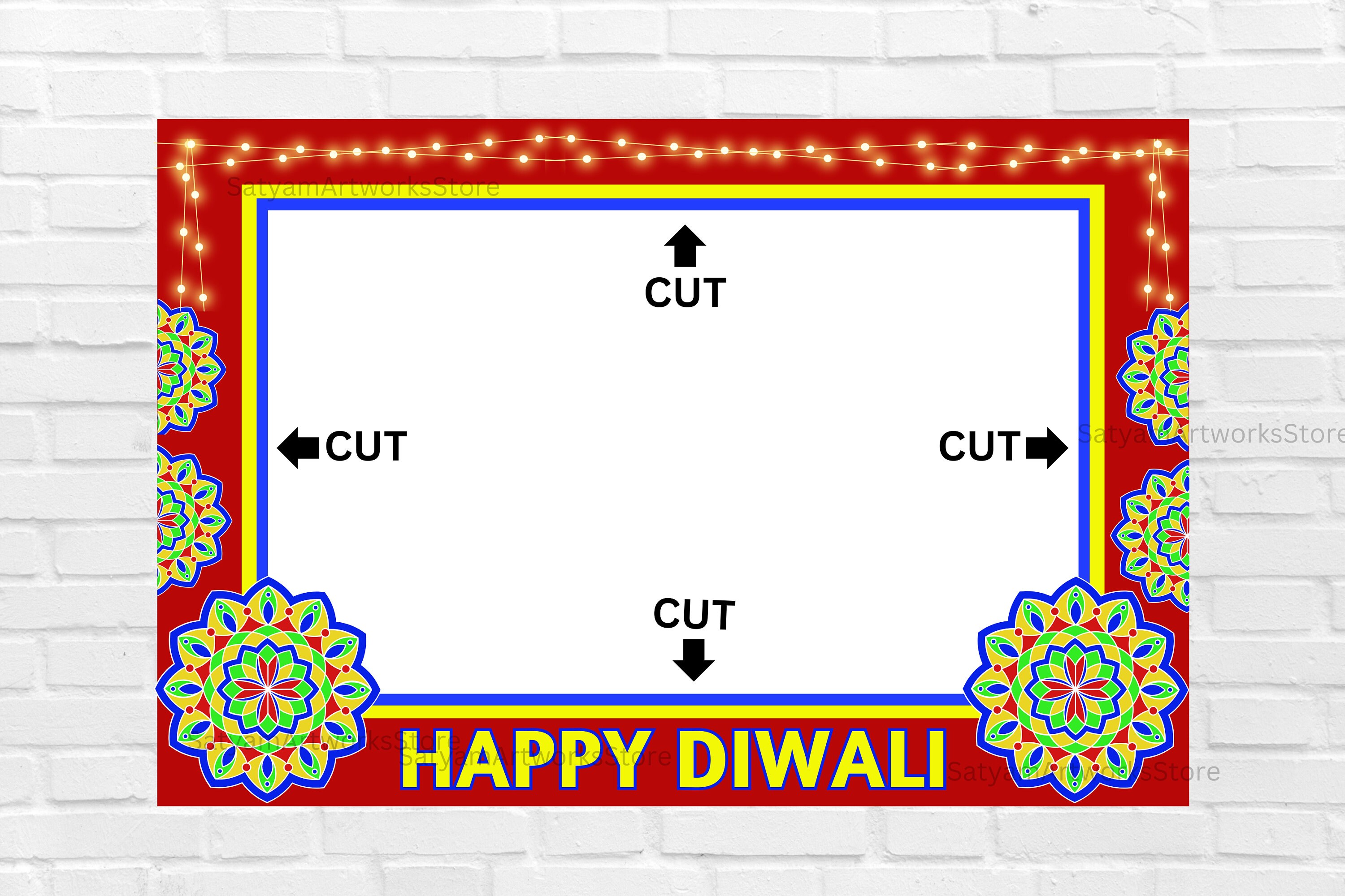 DIY Diwali Photo Booth Frame Diwali Selfie Frame Indian - Etsy