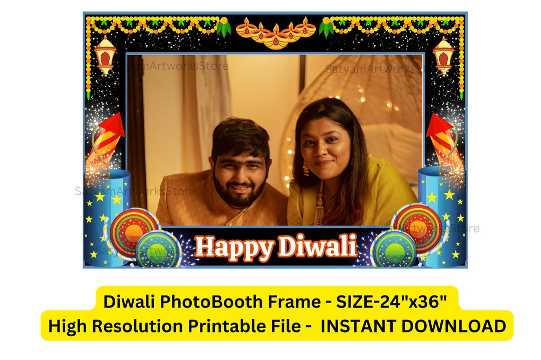 DIY Diwali Photo Booth Frame, Diwali Selfie Frame, Indian Festival ...