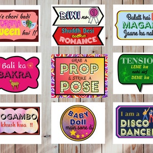 23 Bollywood Themed Party Props Bollywood Photo Booth Props - Etsy