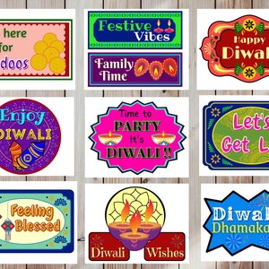 32 Diwali Themed Party Props Diwali Photo Booth Props Indian - Etsy UK