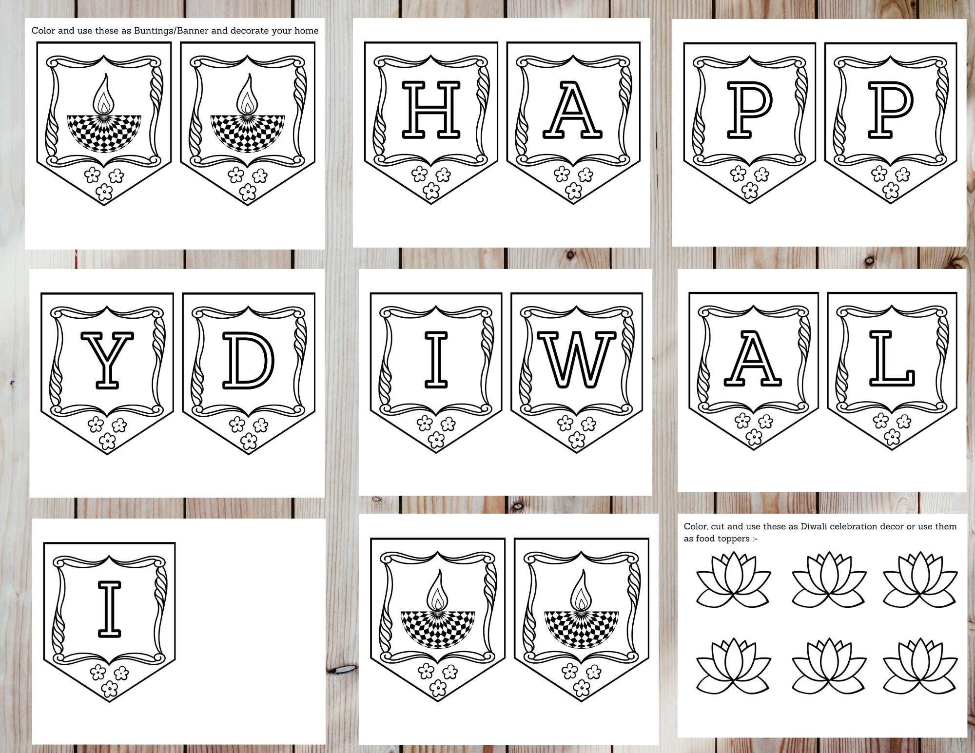 Diwali Activity Pages 20 Pages Diwali Coloring Pages for - Etsy UK