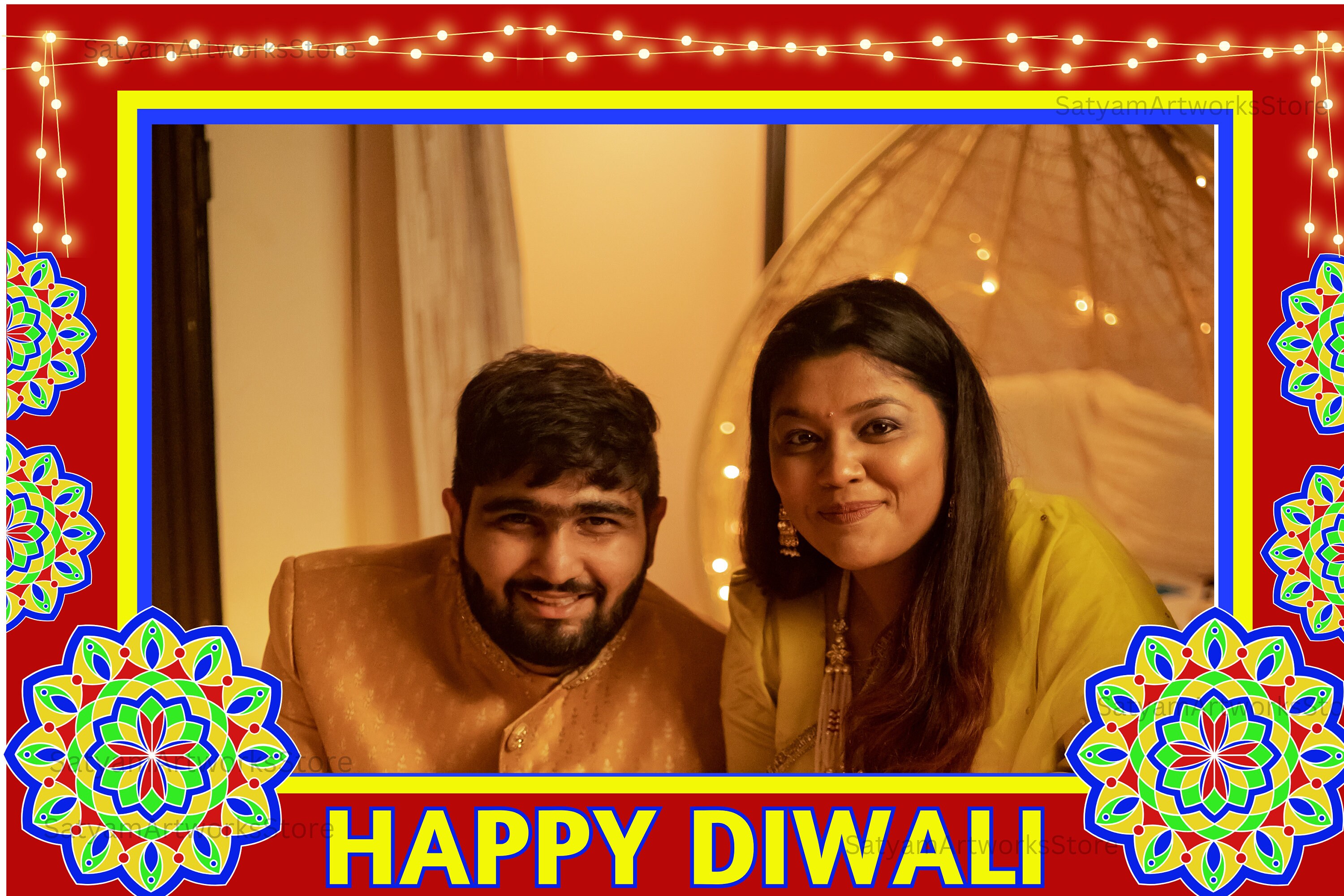 DIY Diwali Photo Booth Frame Diwali Selfie Frame Indian - Etsy