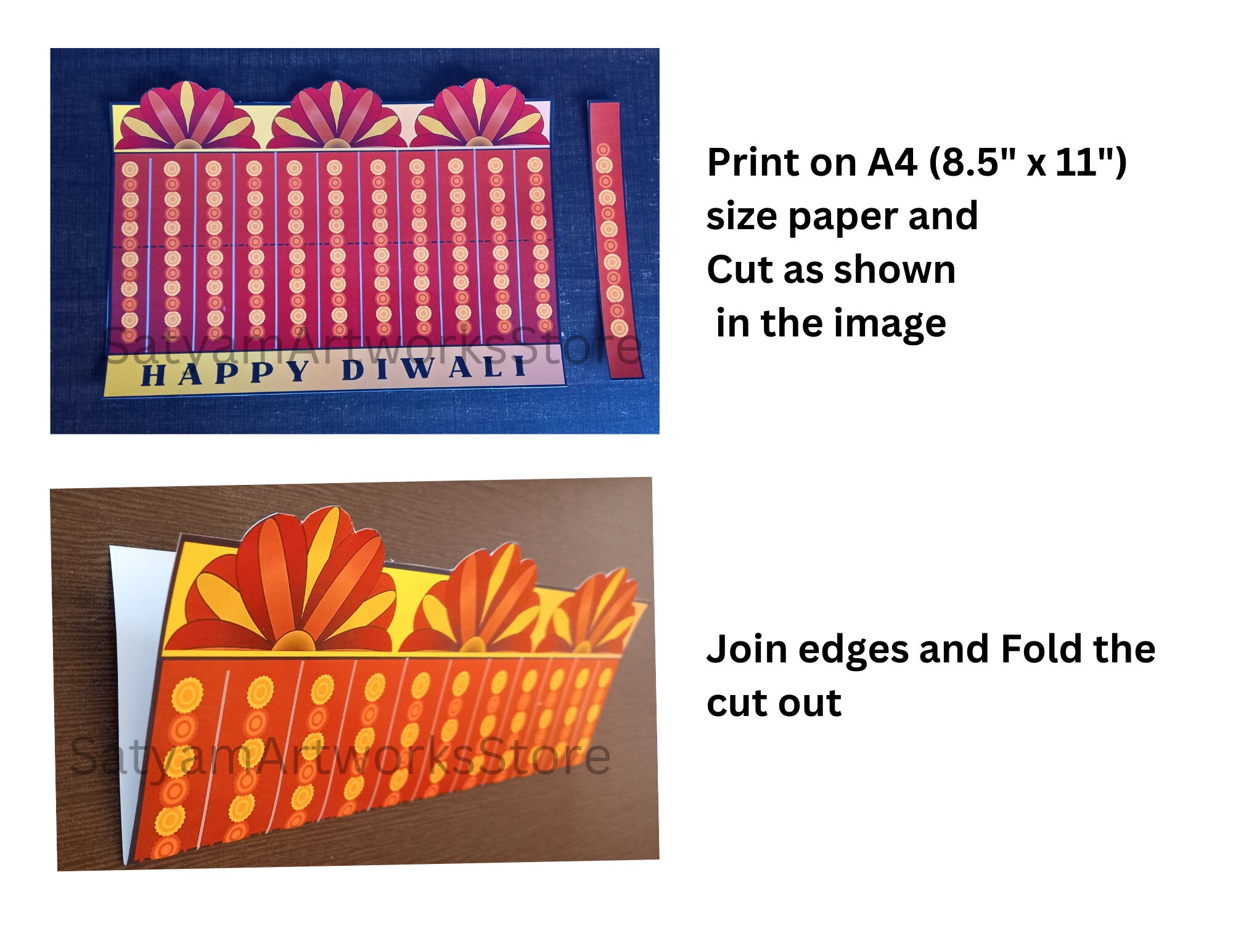 Diwali Printable Paper Lantern, Indian Festival, Instant Download ...