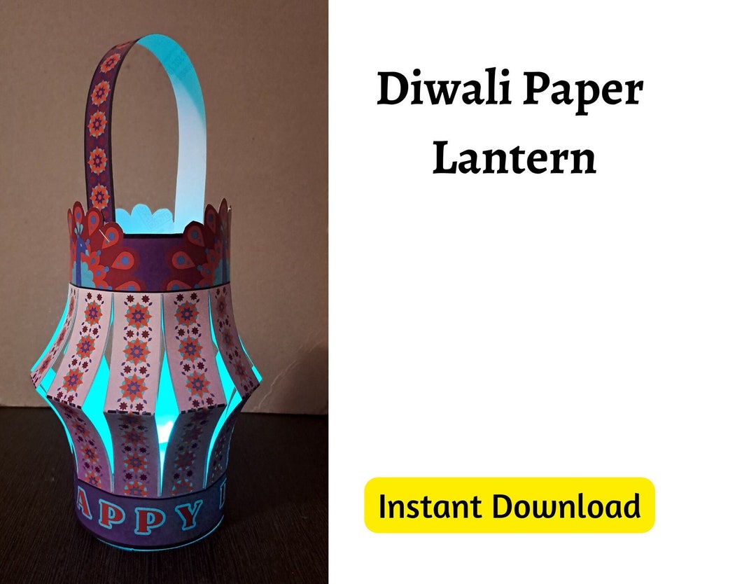 Diwali Printable Paper Lantern, Indian Festival, Instant Download ...