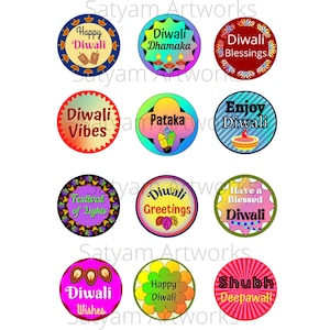 12 Assorted Diwali Cupcake Toppers Diwali Decor Diwali Party - Etsy