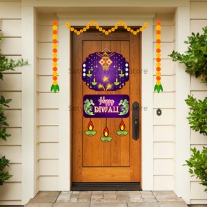 Front Door Happy Diwali Banner, Downloadable , Diwali Hanger / Banner ...