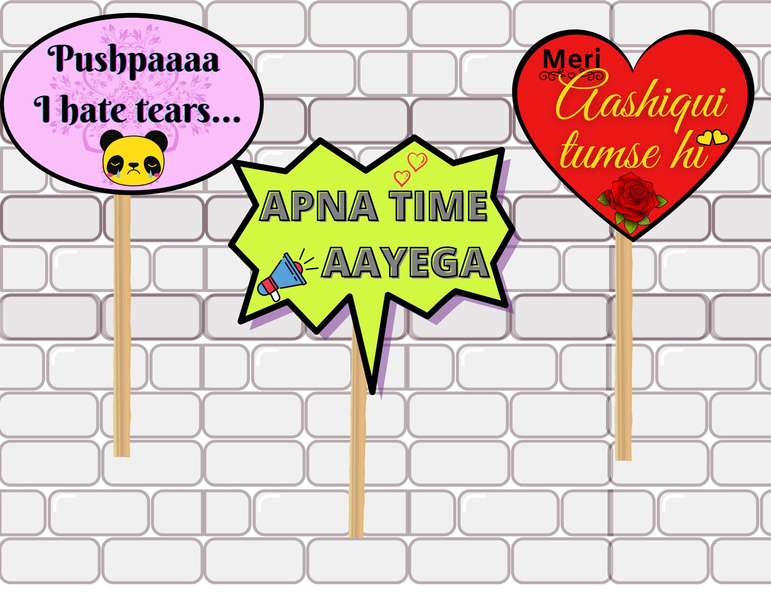 25 Bollywood Themed Party Props Bollywood Photo Booth Props - Etsy