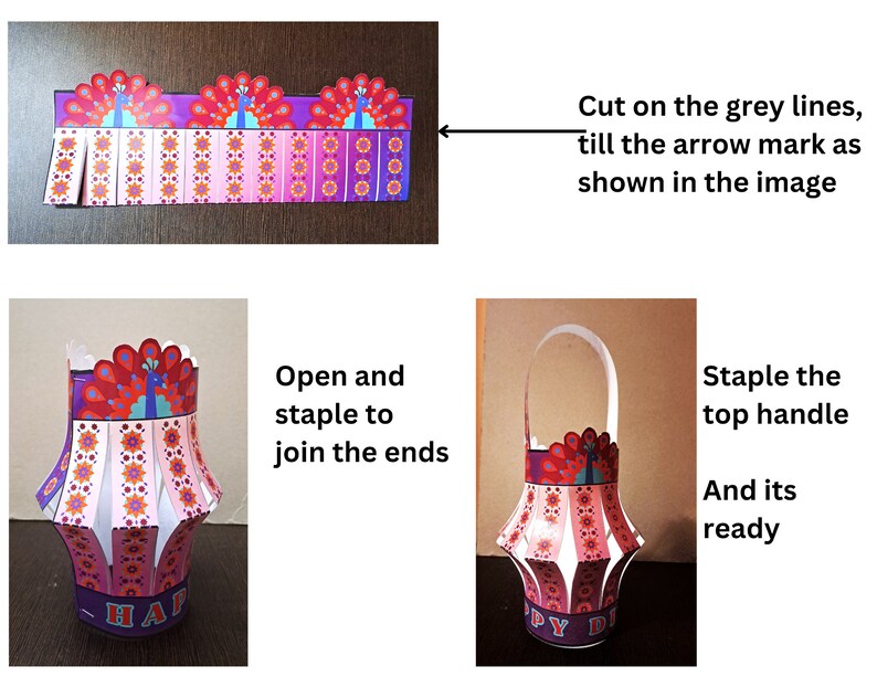 Diwali Printable Paper Lantern, Indian Festival, Instant Download ...