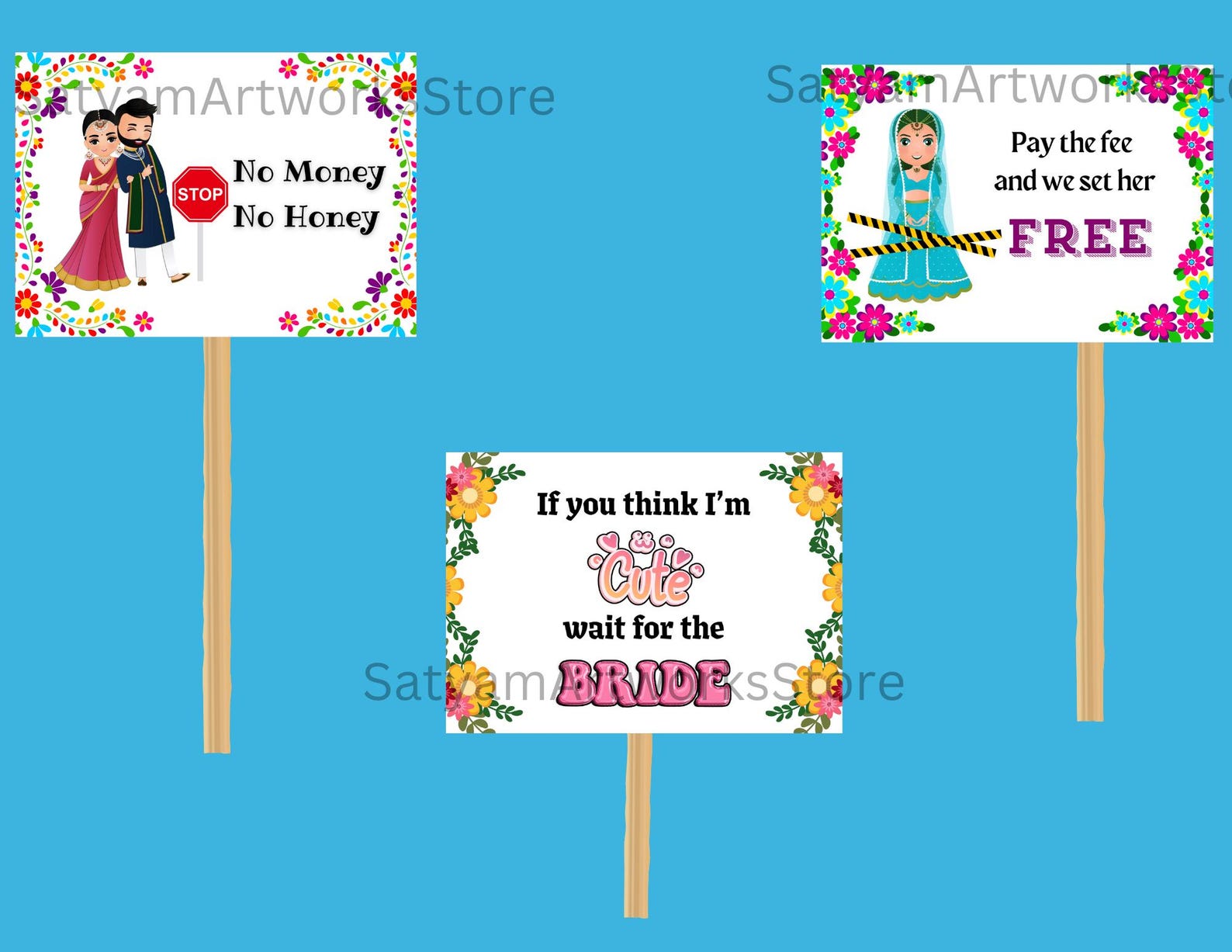 Bridal Party Signage, Doli Signs, Wedding Entry Signs, Bridesmaids ...