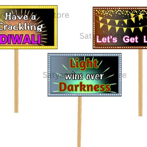 32 Diwali Themed Party Props, Diwali Photo Booth Props, Indian Festival ...