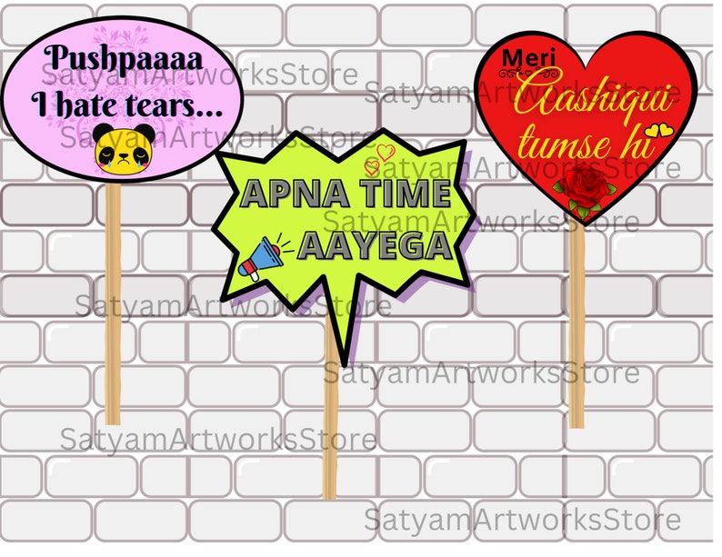 25 Bollywood Themed Party Props, Bollywood Photo Booth Props, Indian ...