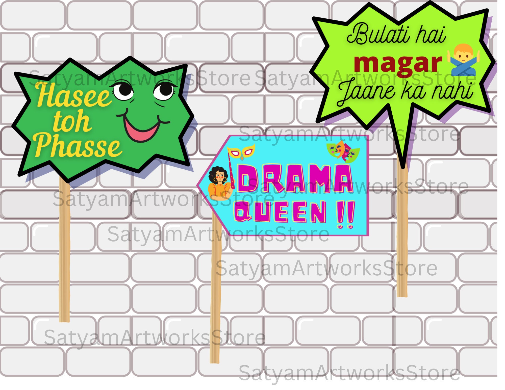 33 Indian Wedding & Haldi, Bollywood Wedding Photo Booth Prop, Indian ...