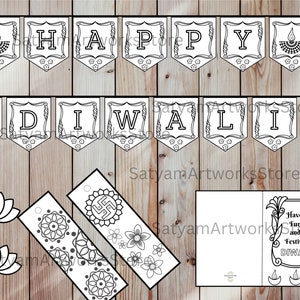 Diwali Activity Pages - 20 Pages, Diwali Coloring Pages for Kids ...