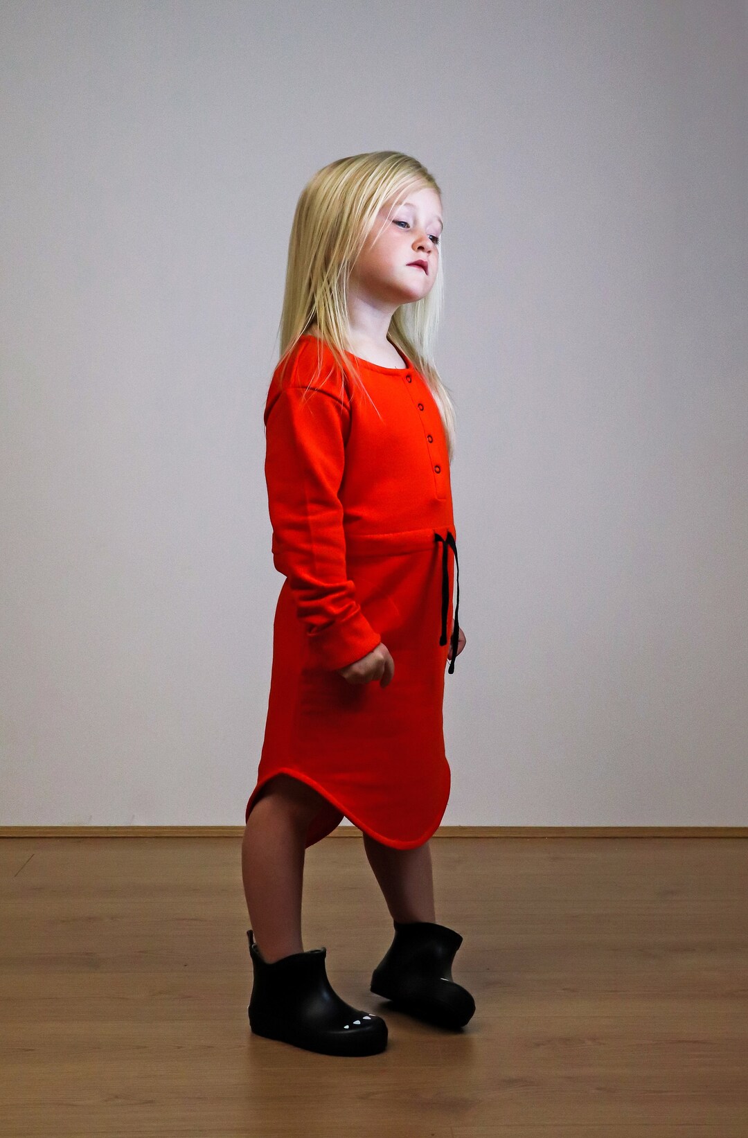 Girl's Sweater Dress | Gender Neutral | Long Sleeved | Tangerine Tango ...