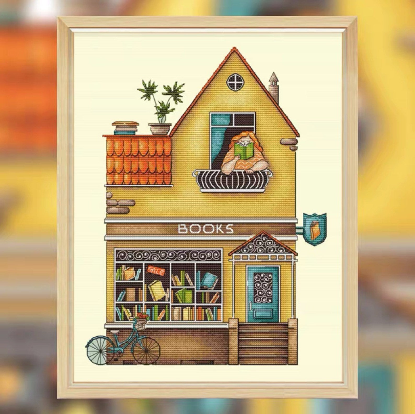 Book Store Cross Stitch Pattern - Etsy