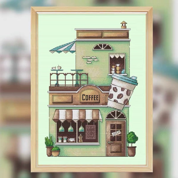 Coffee Cross Stitch - Etsy