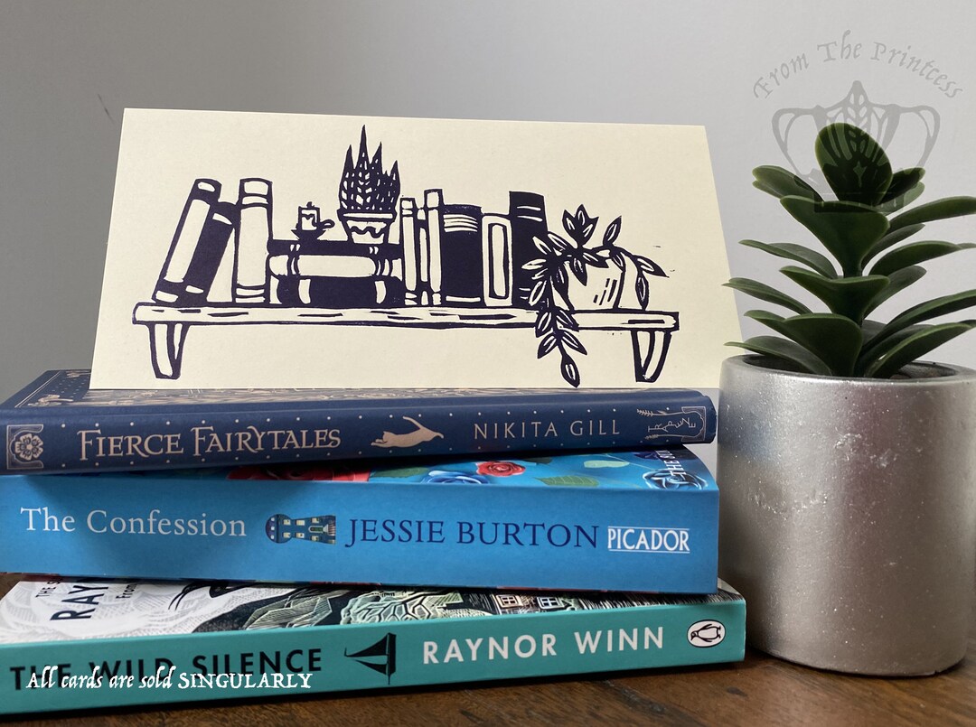 Book Birthday Card Birthday Card for Book Lover, Greetings Card for ...