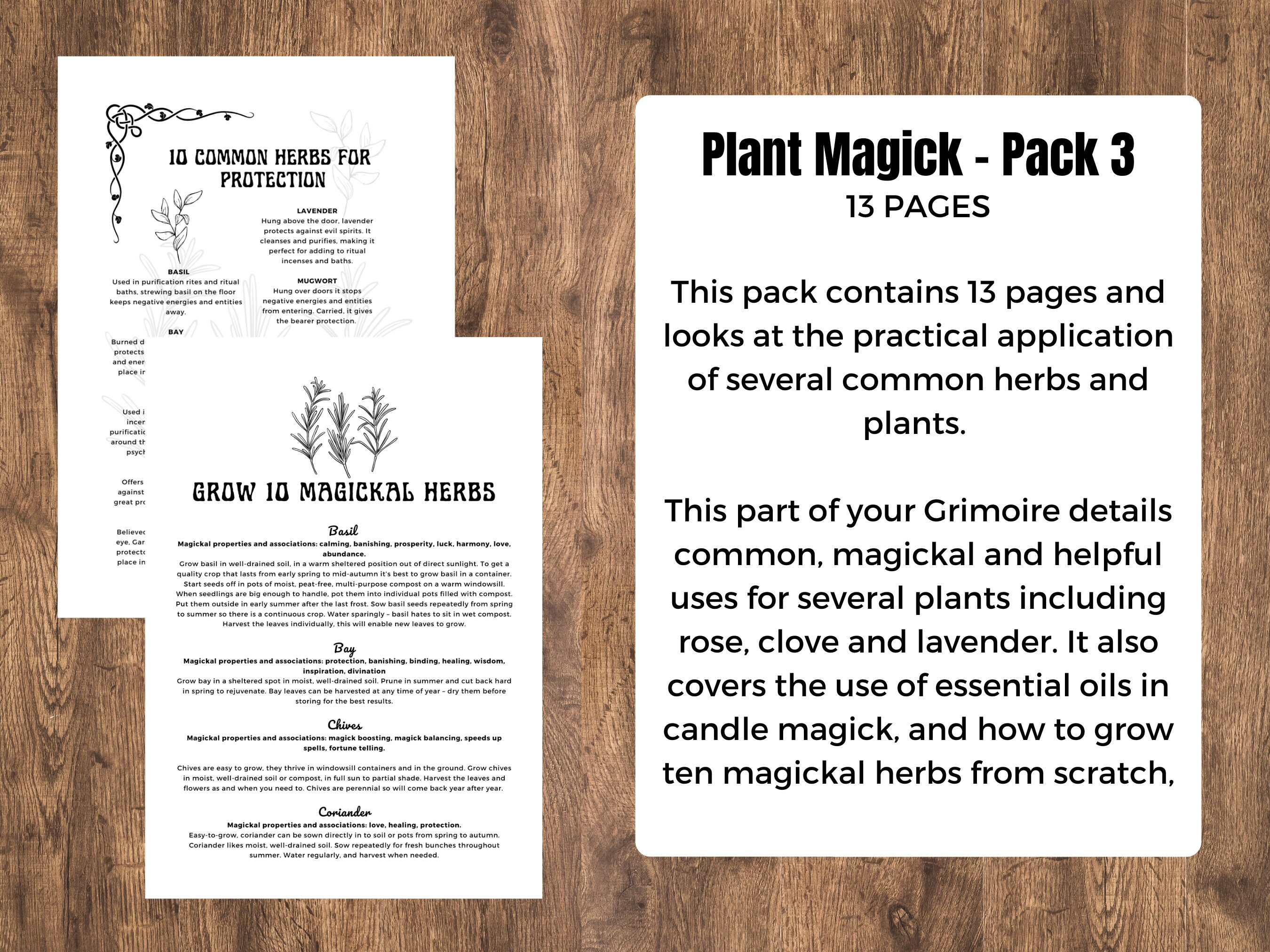 Printable Grimoire Pages Build Your Own Grimoire Book of Shadows the ...