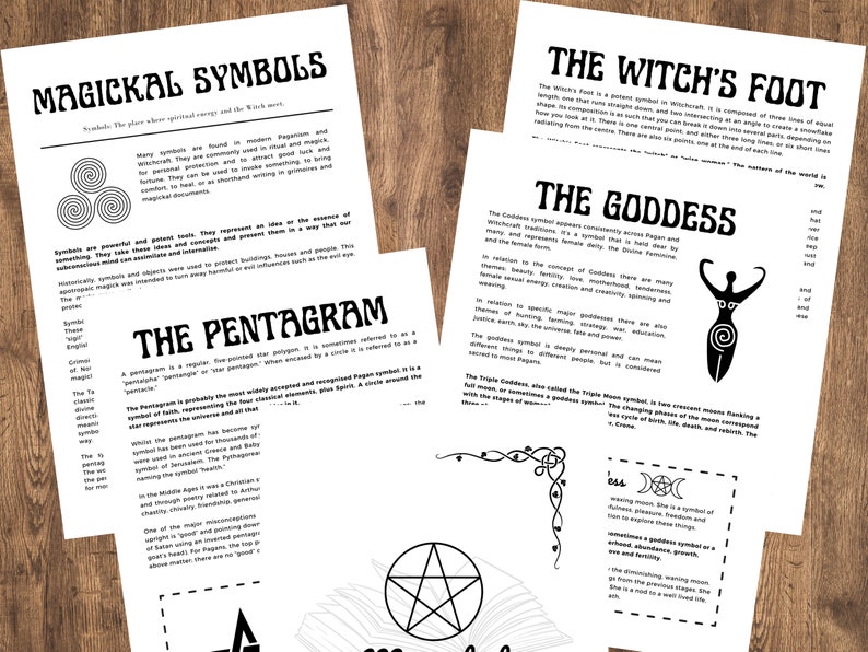Printable Grimoire Pages | Build Your Own Grimoire | Book of Shadows | the Cemetery Witch ...