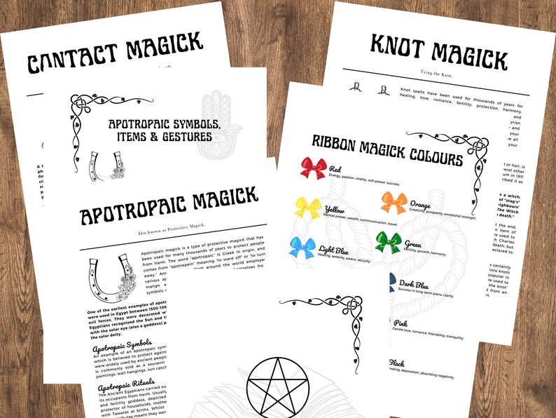 Printable Grimoire Pages | Build Your Own Grimoire | Book of Shadows ...