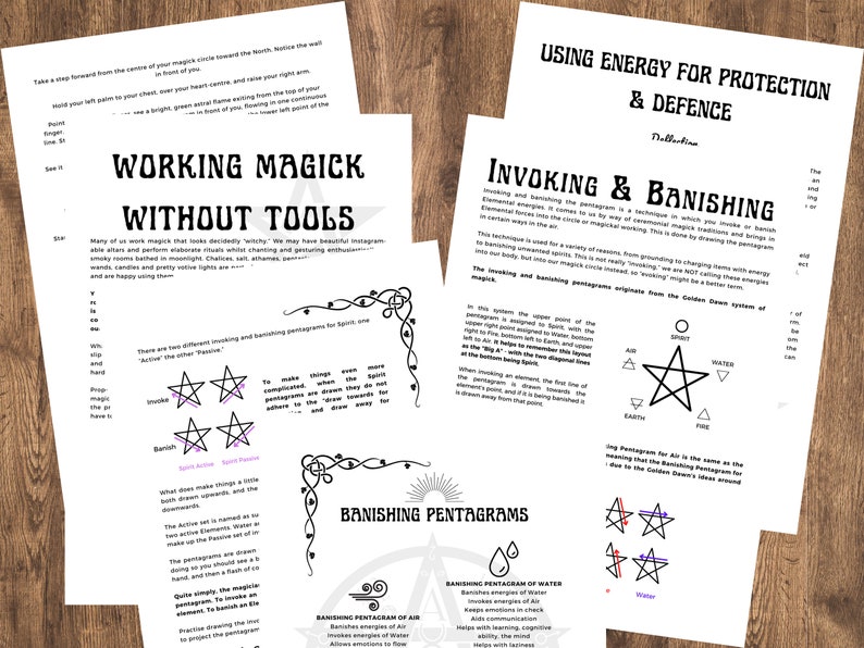 Printable Grimoire Pages | Build Your Own Grimoire | Book of Shadows ...