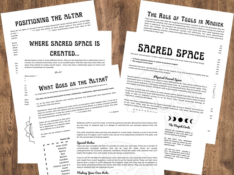Printable Grimoire Pages | Build Your Own Grimoire | Book of Shadows ...