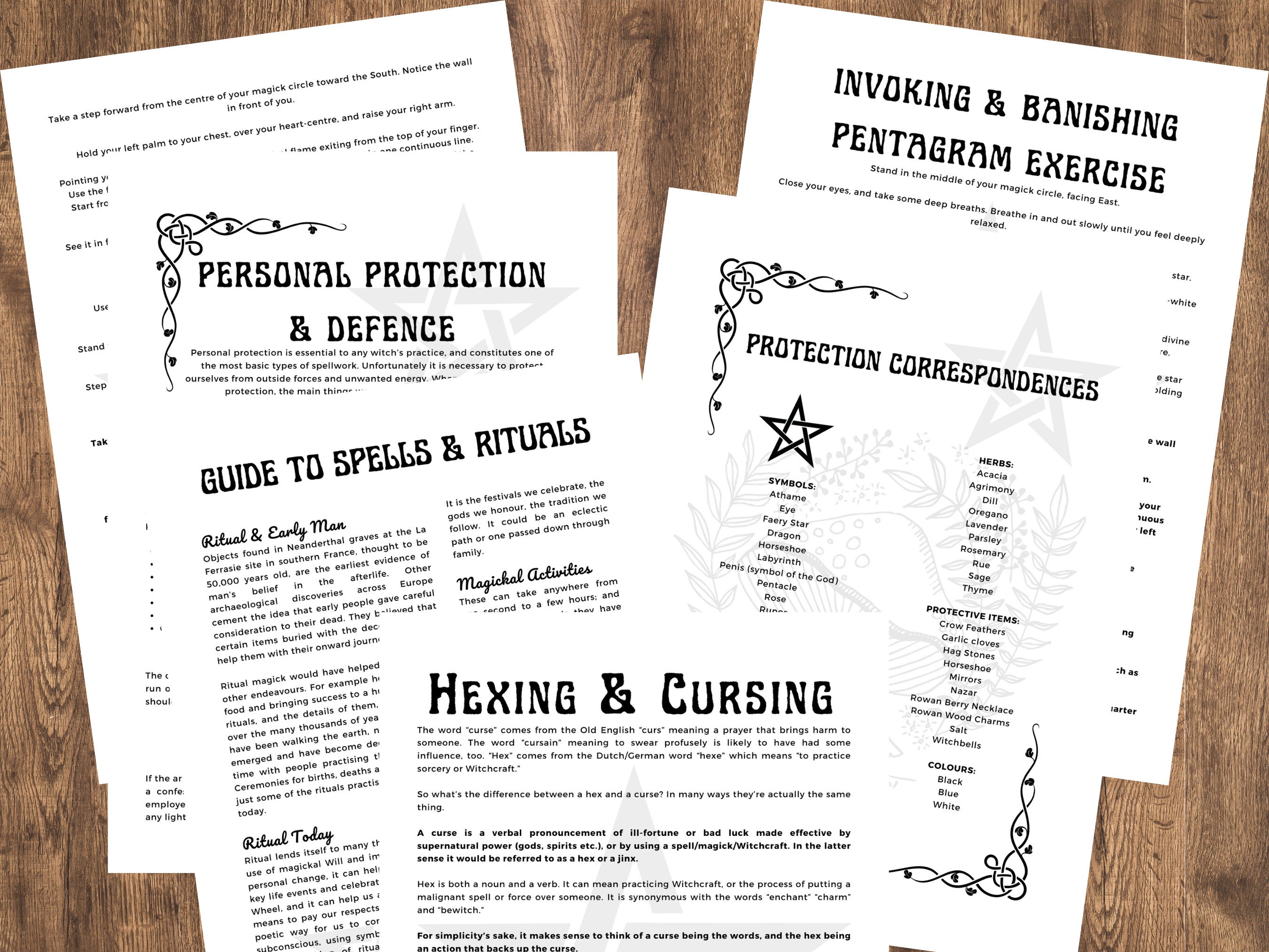 Printable Grimoire Pages Build Your Own Grimoire Book of Shadows the ...