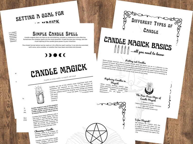 Printable Grimoire Pages Build Your Own Grimoire Book of Shadows the ...