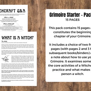 Printable Grimoire Pages | Build Your Own Grimoire | Book of Shadows ...