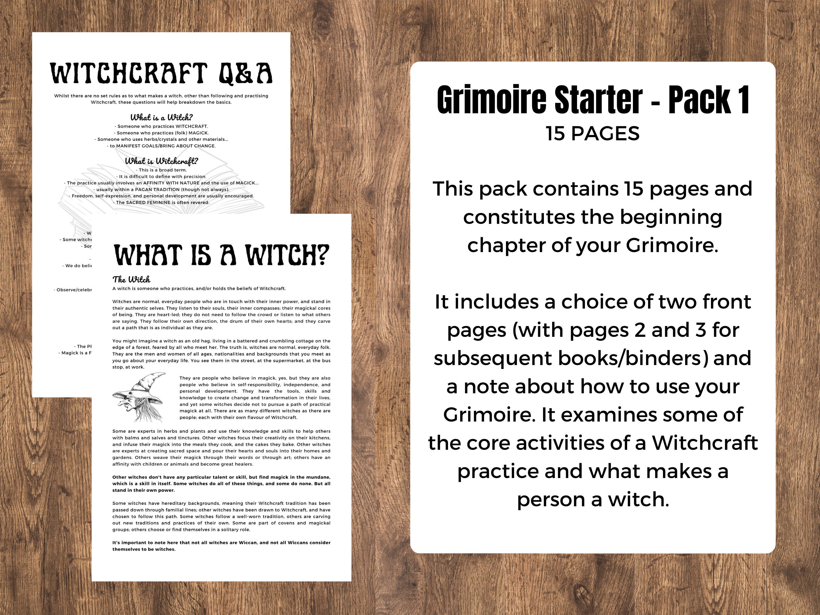 Printable Grimoire Pages Build Your Own Grimoire Book of Shadows the ...