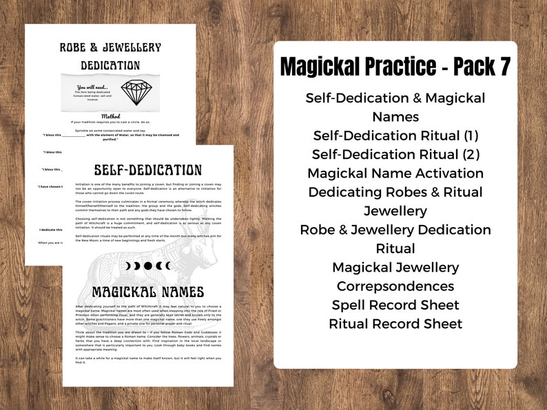 Printable Grimoire Pages Build Your Own Grimoire Book of Shadows the ...