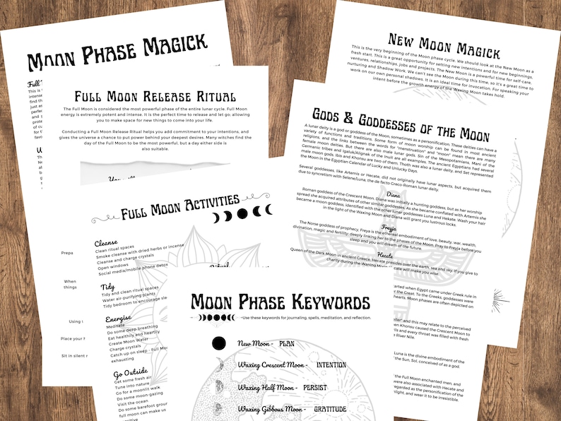 Printable Grimoire Pages | Build Your Own Grimoire | Book of Shadows ...