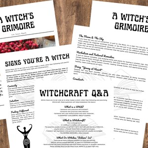 Printable Grimoire Pages | Build Your Own Grimoire | Book of Shadows ...