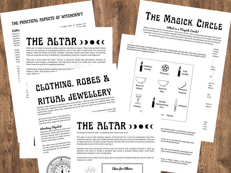 Printable Grimoire Pages | Build Your Own Grimoire | Book of Shadows ...