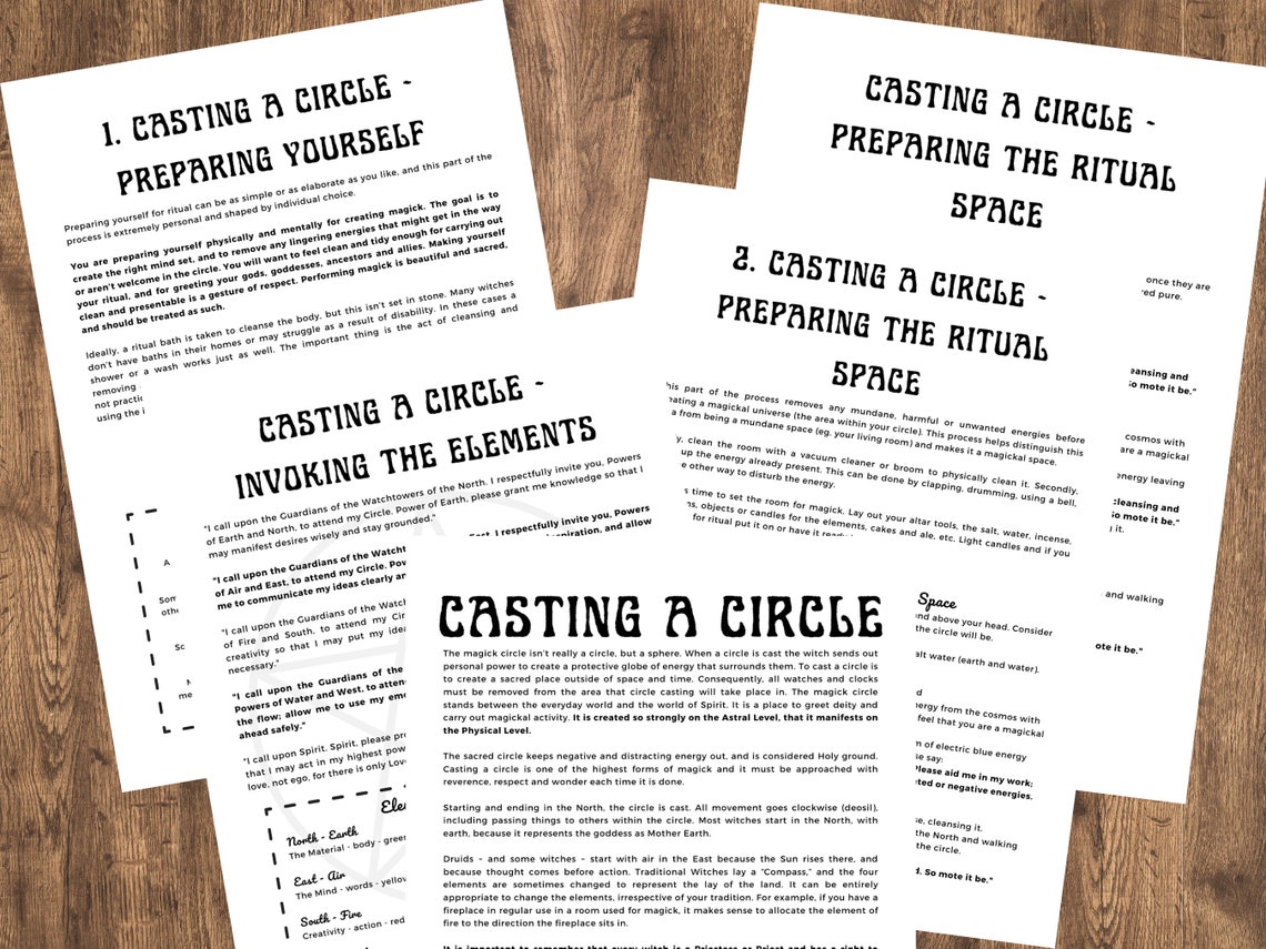 Printable Grimoire Pages Build Your Own Grimoire Book of Shadows the ...