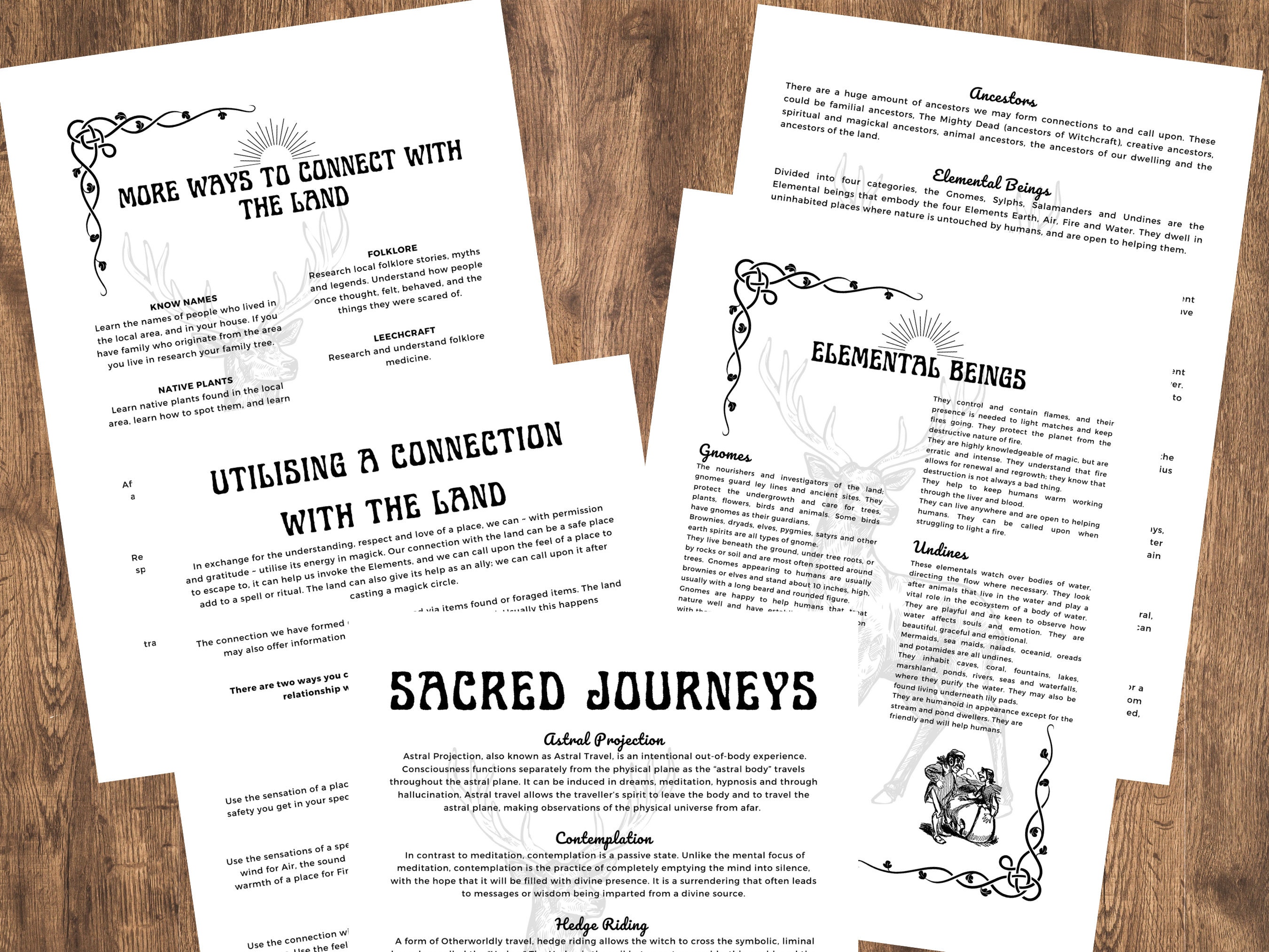 Printable Grimoire Pages Build Your Own Grimoire Book of Shadows the ...