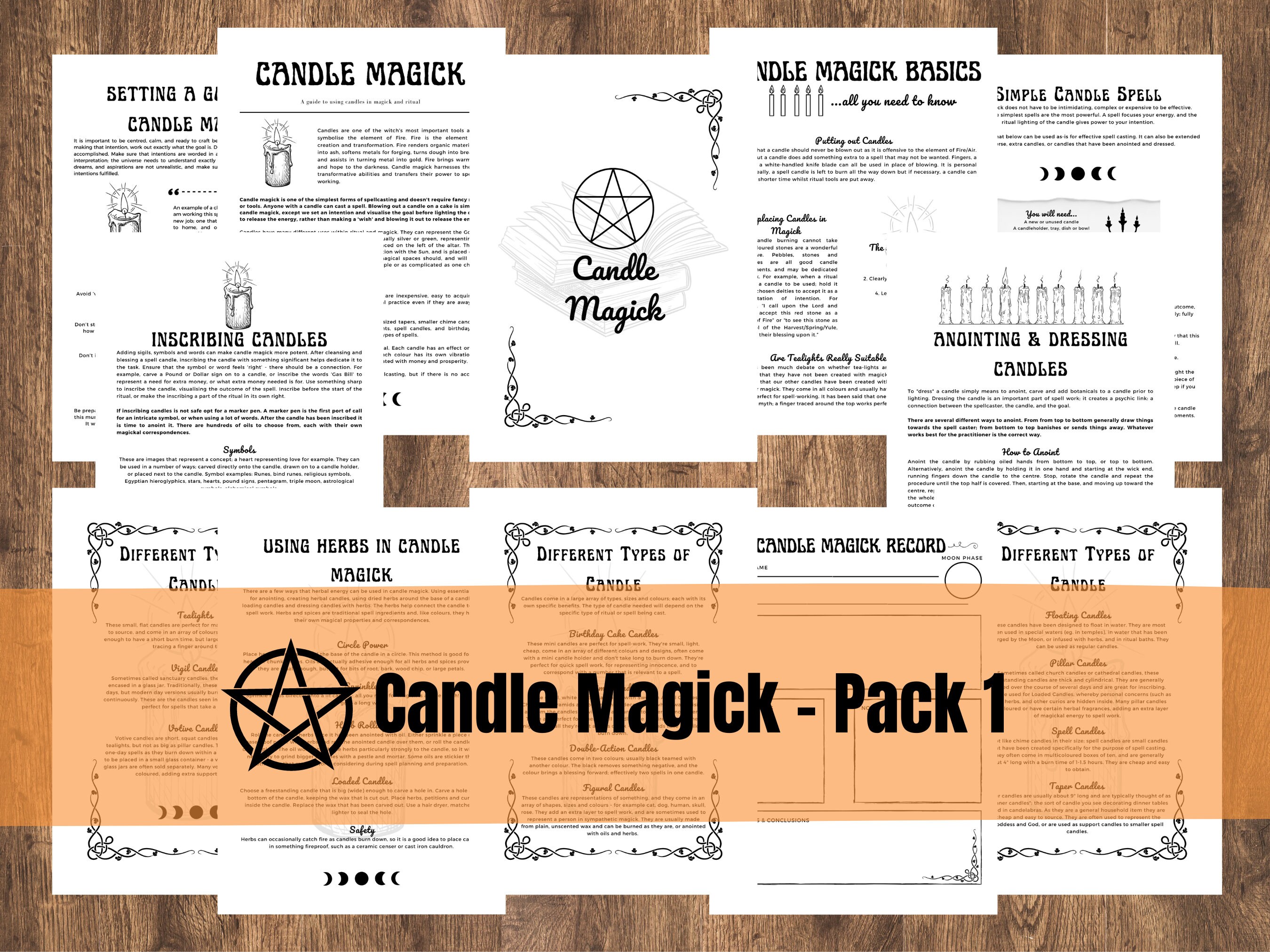 Printable Grimoire Pages Build Your Own Grimoire Book of Shadows the ...