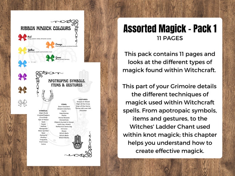 Printable Grimoire Pages | Build Your Own Grimoire | Book of Shadows | the Cemetery Witch ...