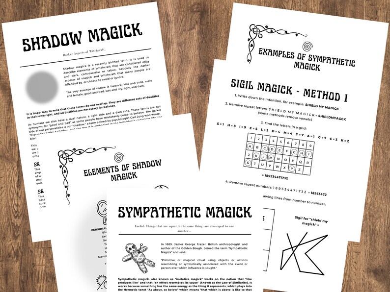 Printable Grimoire Pages | Build Your Own Grimoire | Book of Shadows ...