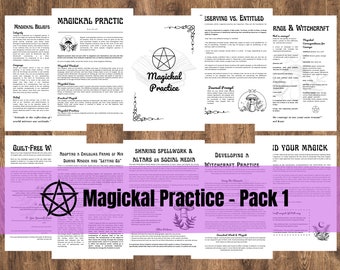 Printable Grimoire Pages Build Your Own Grimoire Book of Shadows the Cemetery Witch Witchcraft ...