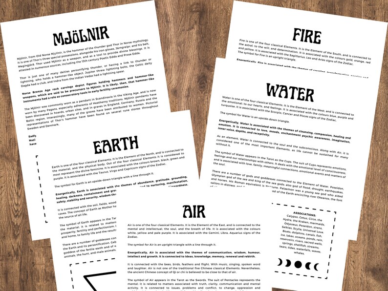 Printable Grimoire Pages | Build Your Own Grimoire | Book of Shadows ...