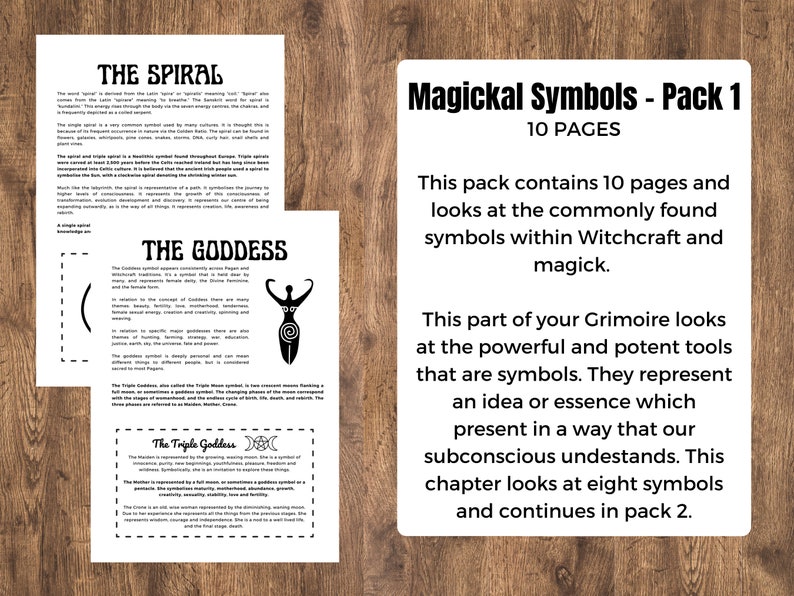 Printable Grimoire Pages | Build Your Own Grimoire | Book of Shadows ...