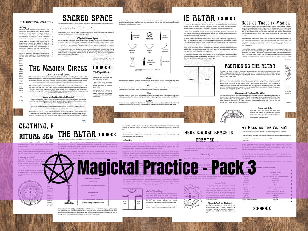 Printable Grimoire Pages | Build Your Own Grimoire | Book of Shadows ...
