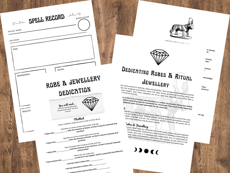 Printable Grimoire Pages | Build Your Own Grimoire | Book of Shadows ...