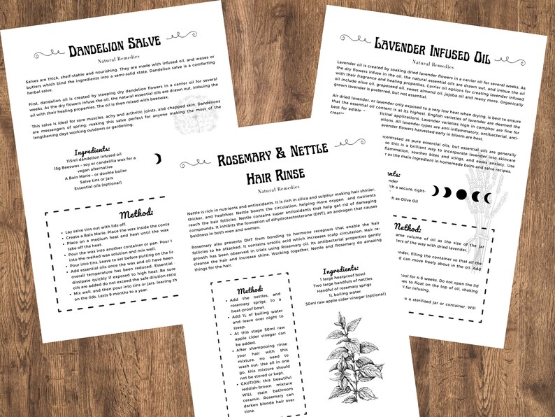 Printable Grimoire Pages Build Your Own Grimoire Book of Shadows the ...